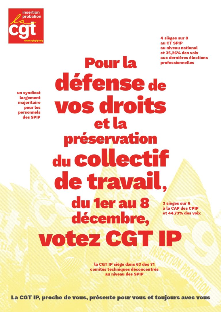 Nos affiches de campagne – CGT insertion probation
